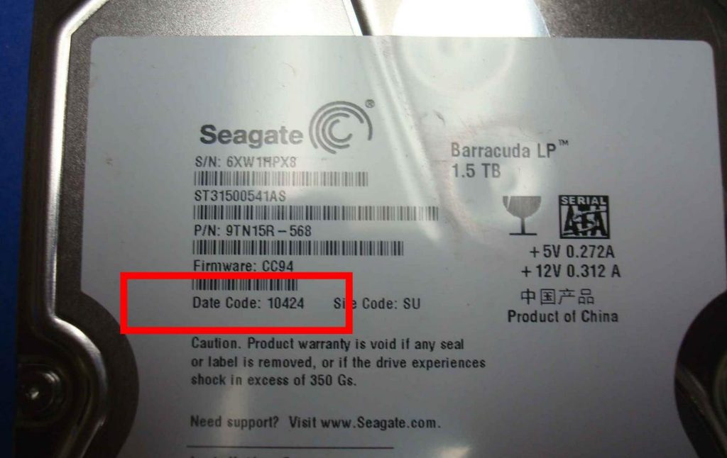 Seagate Date Code Conversion (Online Free Tool) - BY5.ORG